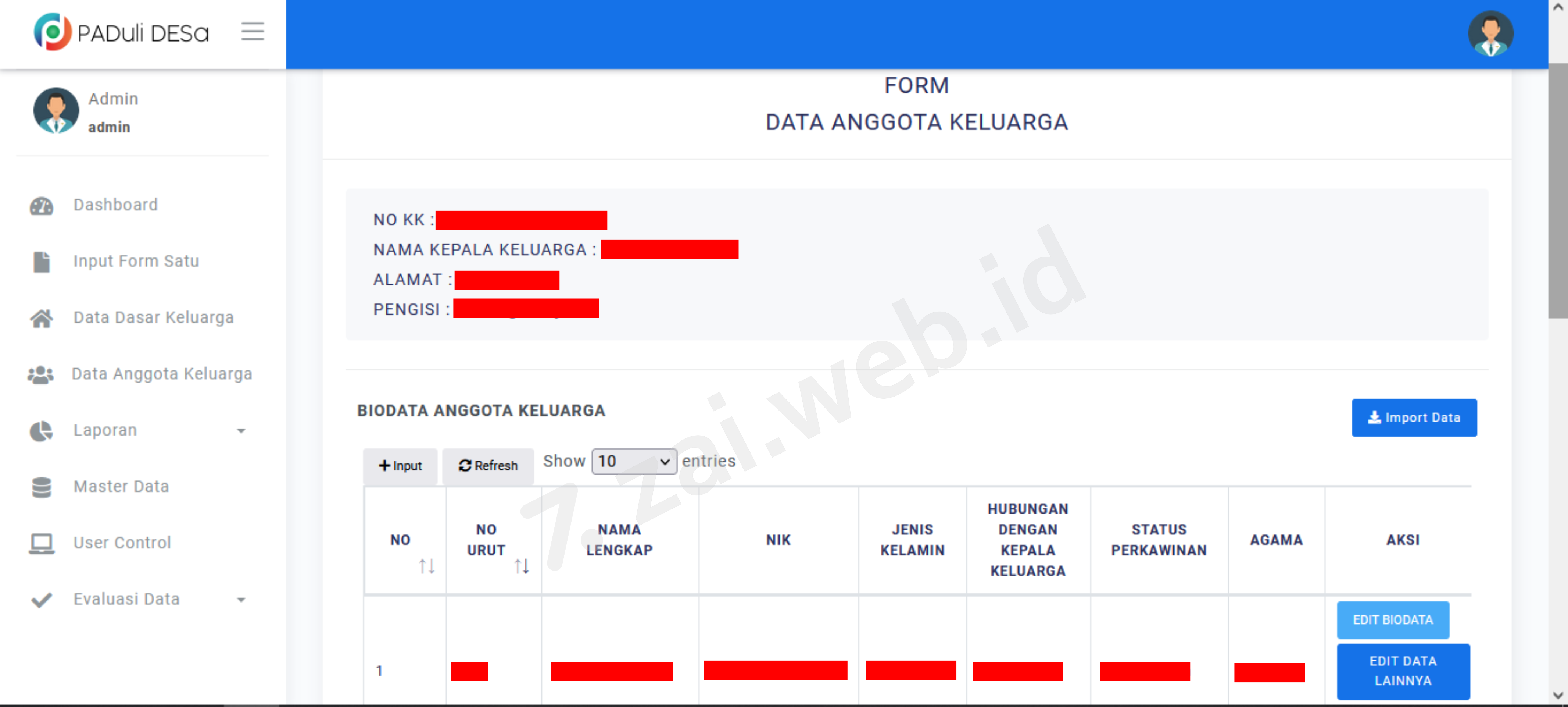 Aplikasi Pendataan Desa Prodeskel - Zai.web.id