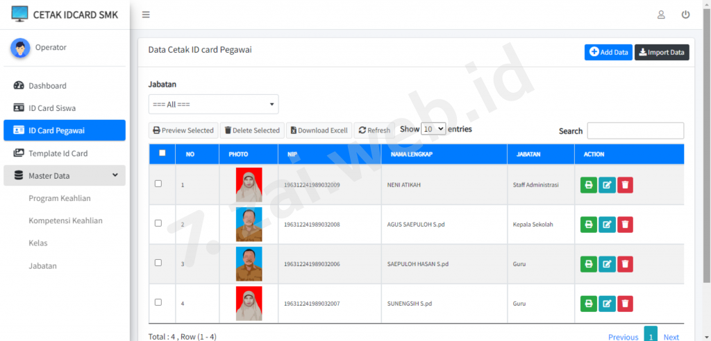 Aplikasi Cetak ID Card SMK - zai.web.id