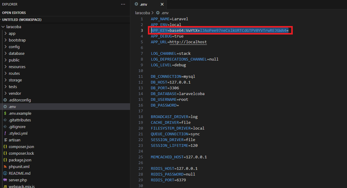 Generate Key Aplikasi di Laravel 8 - zai.web.id