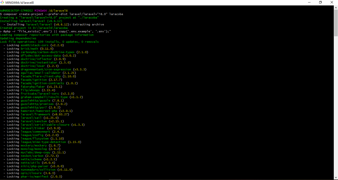 Install Laravel versi 8 di Windows 10 - zai.web.id